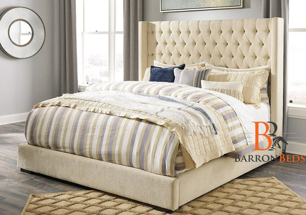 Luxurious handmade bed Frame | Oliver Padded Wingback | Barron Beds ...